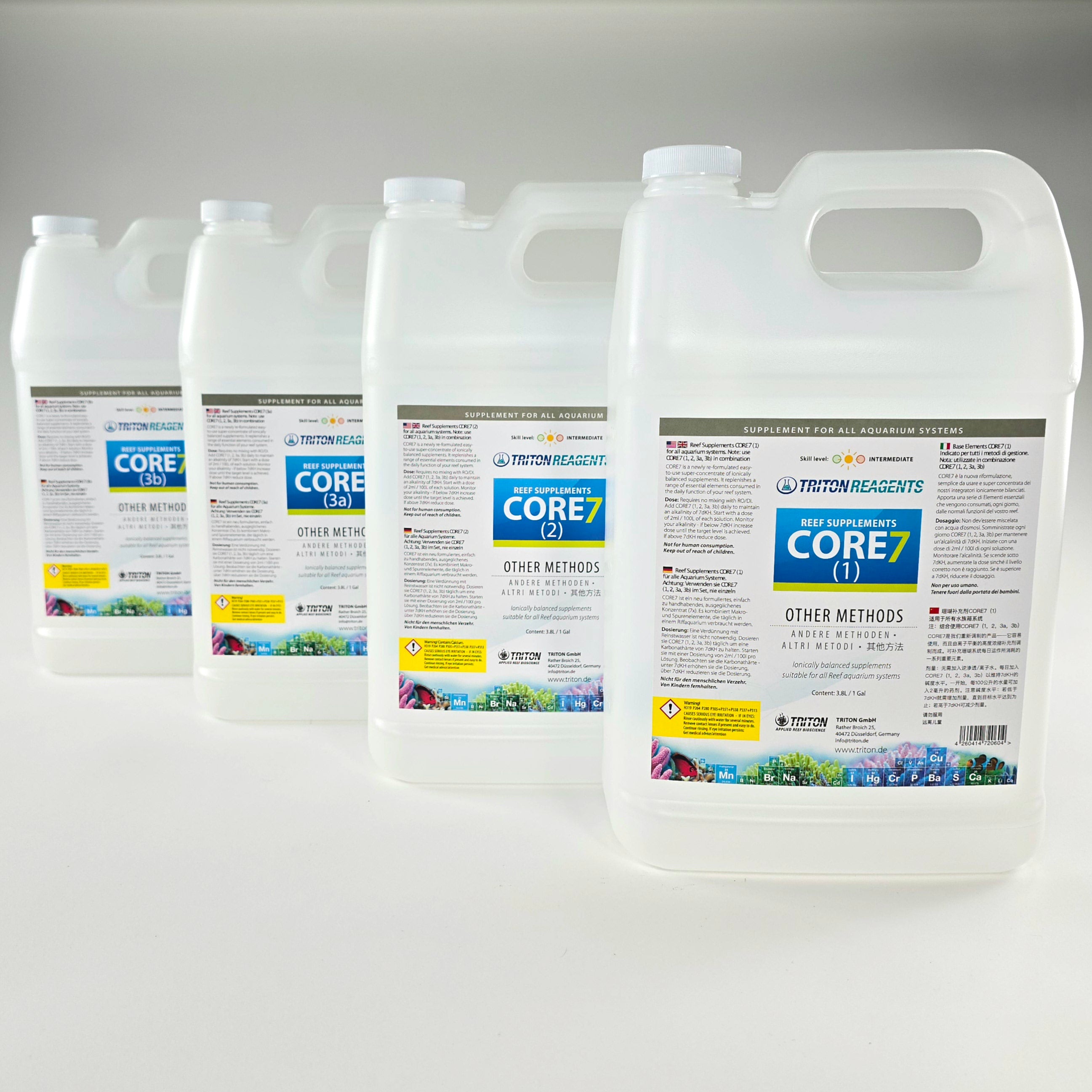 Core7 Reef Supplements 3.8L/ 1 Gal Set (Other Methods). – TRITON shop US